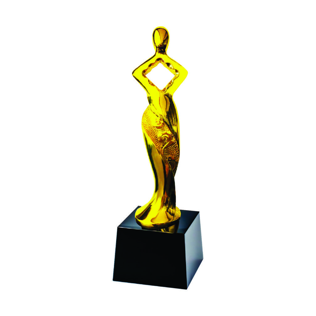 Quality CTIFF206 - Golden Beauty Pageant Sculpture at Clazz Trophy ...