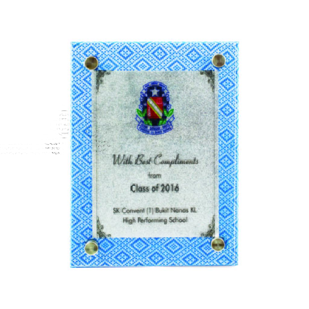 Quality CTIWW121 – Blue Songket Plaque at Clazz Trophy Malaysia ...
